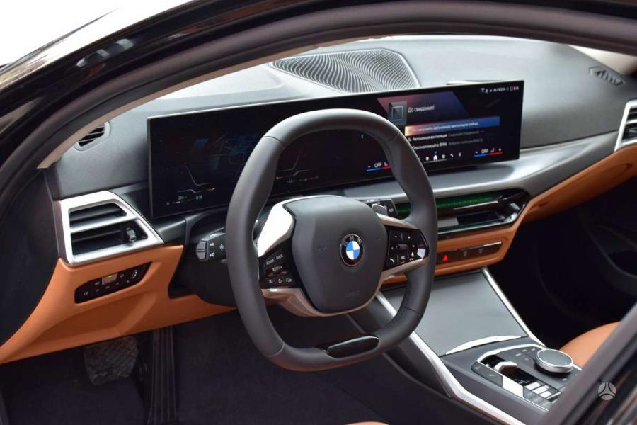 Black BMW 320 2025 in Vilnius, with an engine capacity of 2.00 L and mileage of 11 thousand km for 30700 €, photo 7 on AUTOMOTO.COM.LV