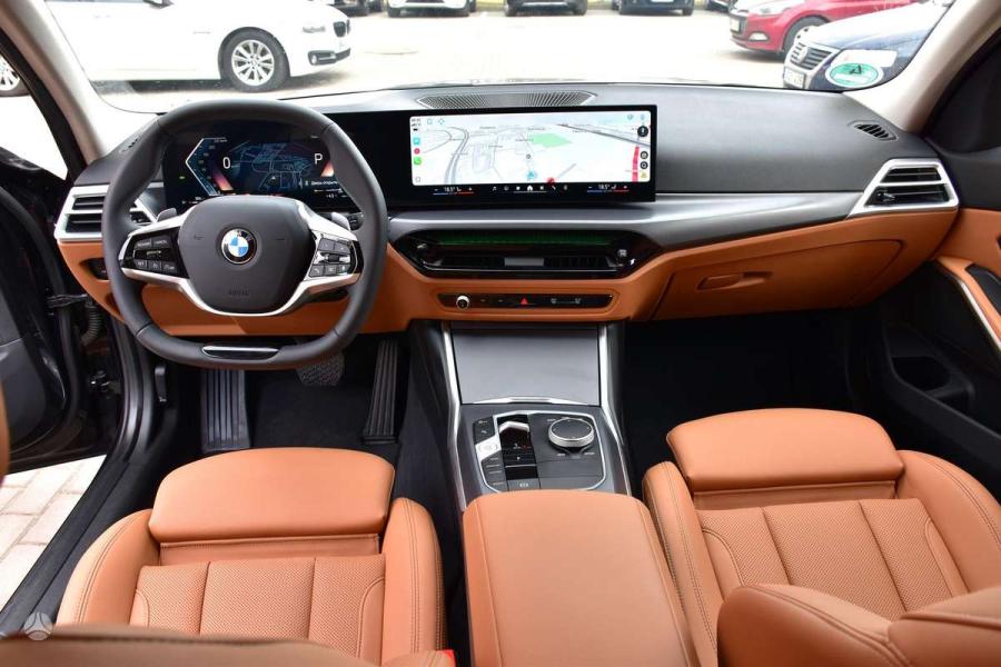 Black BMW 320 2025 in Vilnius, with an engine capacity of 2.00 L and mileage of 11 thousand km for 30700 €, photo 15 on AUTOMOTO.COM.LV