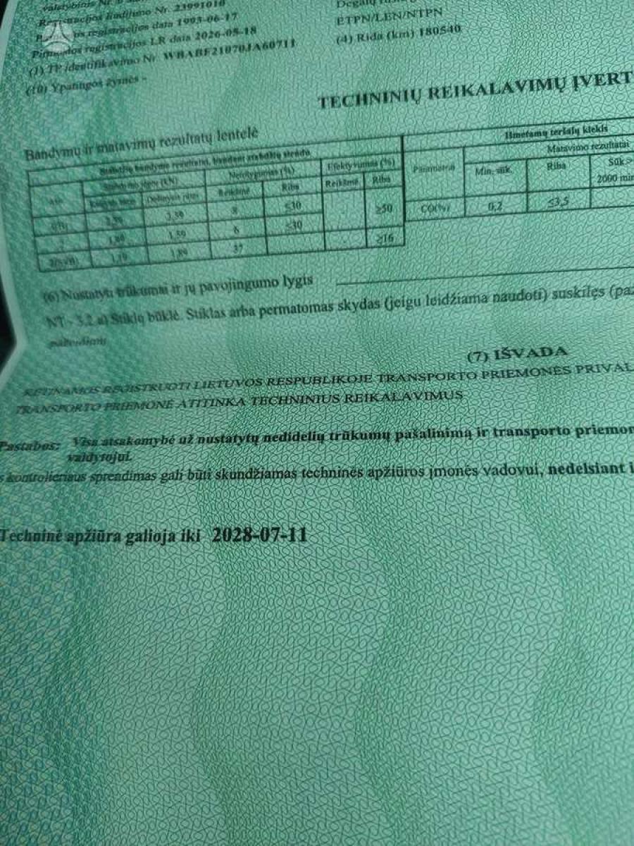 Синий БМВ 320 1993 в Мариямполе, объемом двигателя 2.00 л и пробегом 180 тыс. км за 4500 €, фото 32 на AUTOMOTO.COM.LV