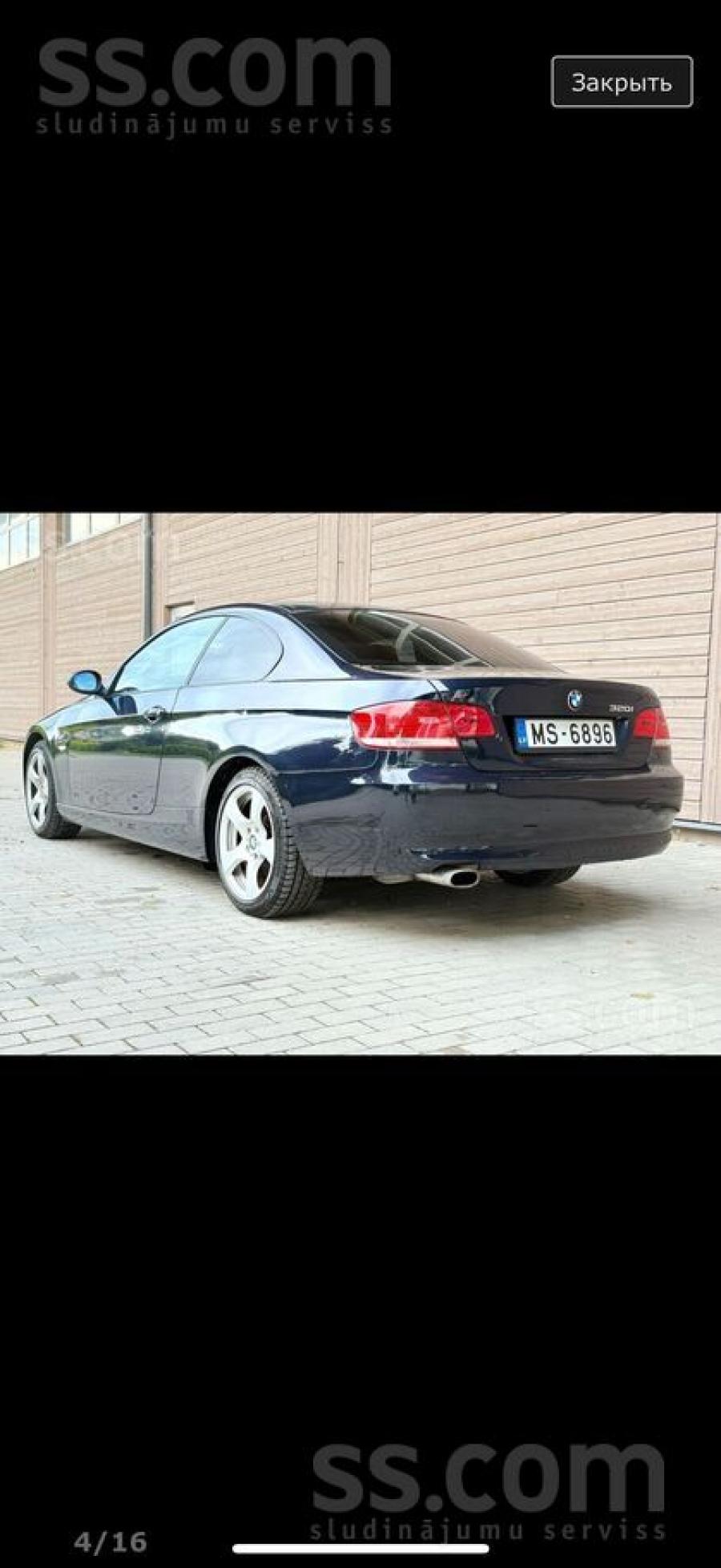 Blue BMW 320 2007 in Jelgava, with an engine capacity of 2.00 L and mileage of 174 thousand km for 5500 €, photo 16 on AUTOMOTO.COM.LV