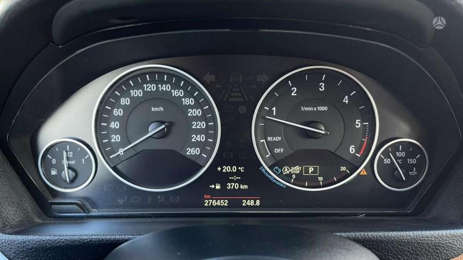 Blue BMW 320 2013 in Marijampole, with an engine capacity of 2.00 L and mileage of 276 thousand km for 10490 €, photo 30 on AUTOMOTO.COM.LV