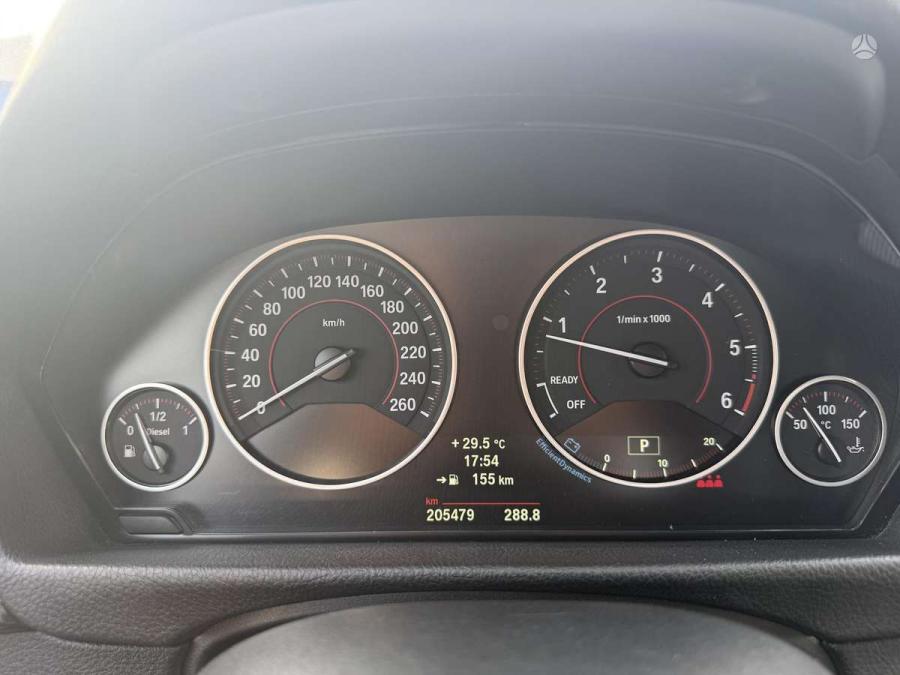 Blue BMW 320 2015 in Panevezys, with an engine capacity of 2.00 L and mileage of 205 thousand km for 11999 €, photo 12 on AUTOMOTO.COM.LV