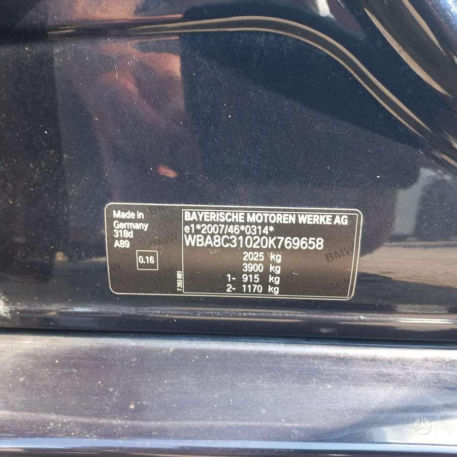 Blue BMW 320 2016 in Panevezys, with an engine capacity of 2.00 L and mileage of 275 thousand km for 7450 €, photo 24 on AUTOMOTO.COM.LV
