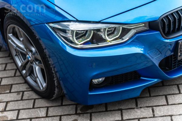 Blue BMW 320 2017 in Riga, with an engine capacity of 2.00 L and mileage of 100 thousand km for 17990 €, photo 9 on AUTOMOTO.COM.LV