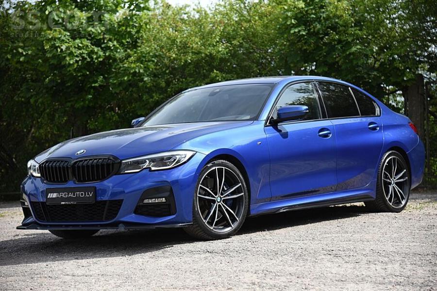 Blue BMW 320 2019 in Tukums, with an engine capacity of 2.00 L and mileage of 197 thousand km for 24900 €, photo 1 on AUTOMOTO.COM.LV