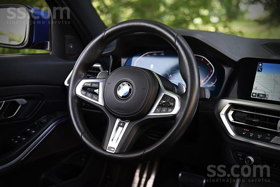 Blue BMW 320 2019 in Tukums, with an engine capacity of 2.00 L and mileage of 197 thousand km for 24900 €, photo 17 on AUTOMOTO.COM.LV