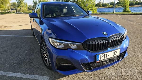 Blue BMW 320 2019 in Riga, with an engine capacity of 2.00 L and mileage of 91 thousand km for 27400 €, photo 1 on AUTOMOTO.COM.LV