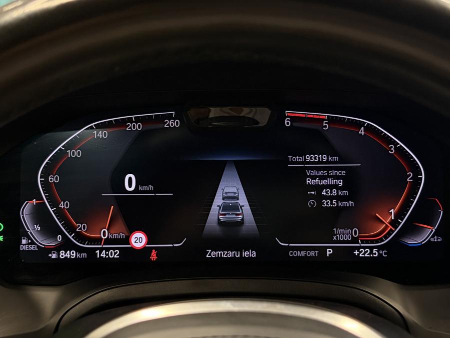 Blue BMW 320 2019 in Riga, with an engine capacity of 2.00 L and mileage of 93 thousand km for 26500 €, photo 16 on AUTOMOTO.COM.LV