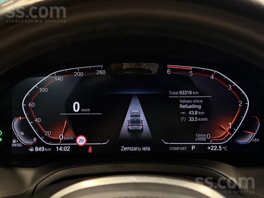 Blue BMW 320 2019 in Riga, with an engine capacity of 2.00 L and mileage of 93 thousand km for 26500 €, photo 17 on AUTOMOTO.COM.LV