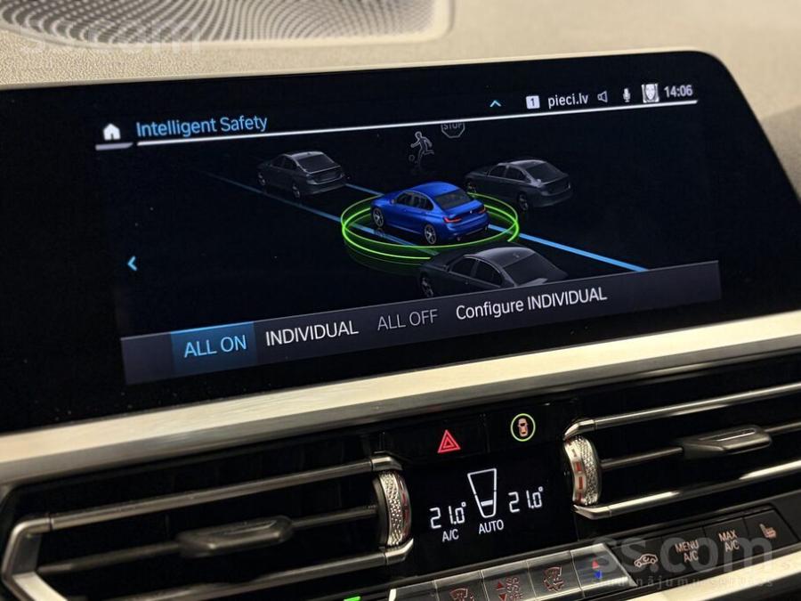 Blue BMW 320 2019 in Riga, with an engine capacity of 2.00 L and mileage of 93 thousand km for 26500 €, photo 25 on AUTOMOTO.COM.LV