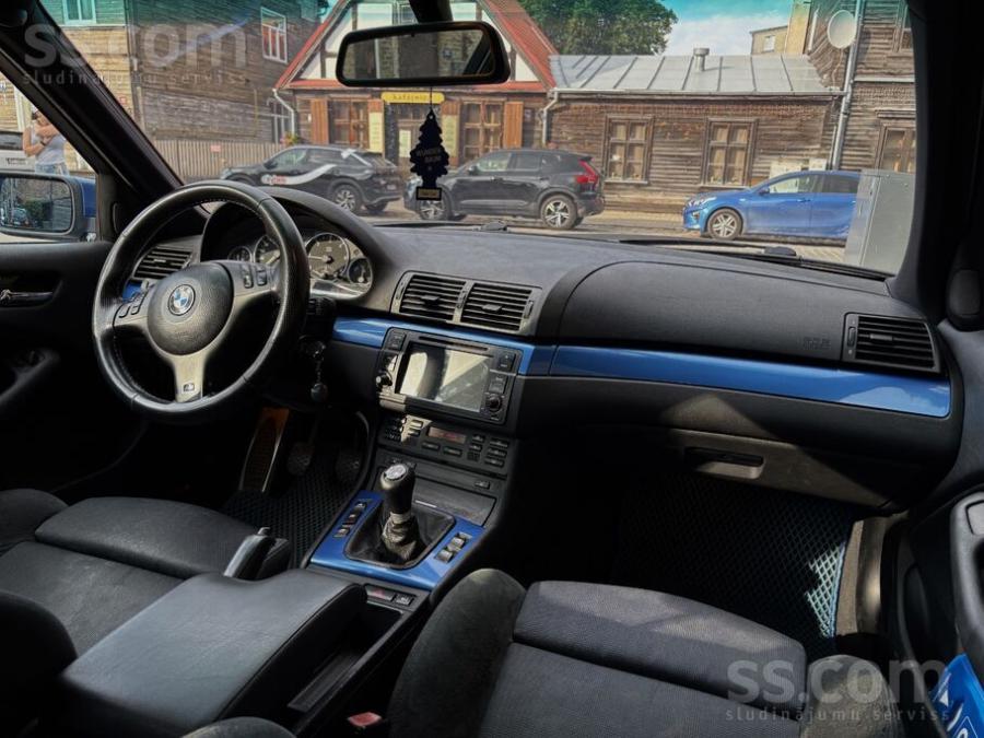 Blue BMW 320 2003 in Jelgava, with an engine capacity of 2.00 L and mileage of 363 thousand km for 2400 €, photo 16 on AUTOMOTO.COM.LV
