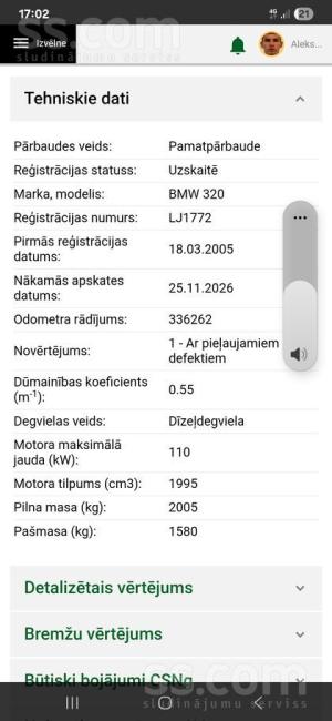 Zils BMW 320 2005 Daugavpils, ar dzinēja tilpumu 2.00 L un nobraukumu 336 tūkst. km par 2200 €, foto 11 vietnē AUTOMOTO.COM.LV