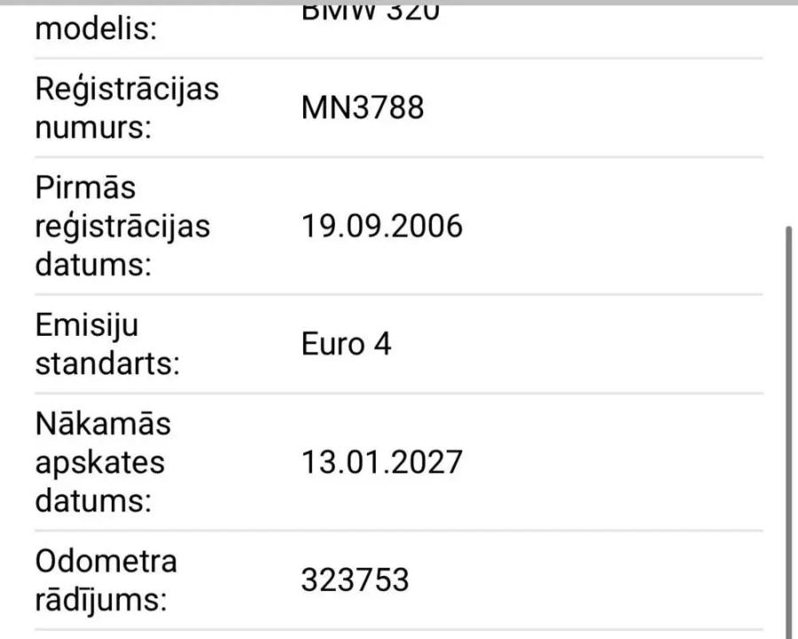 Zils BMW 320 2006 Rīga, ar dzinēja tilpumu 2.00 L un nobraukumu 324 tūkst. km par 5990 €, foto 26 vietnē AUTOMOTO.COM.LV