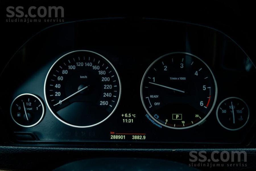 Blue BMW 320 2012 in Riga, with an engine capacity of 2.00 L and mileage of 289 thousand km for 9990 €, photo 28 on AUTOMOTO.COM.LV