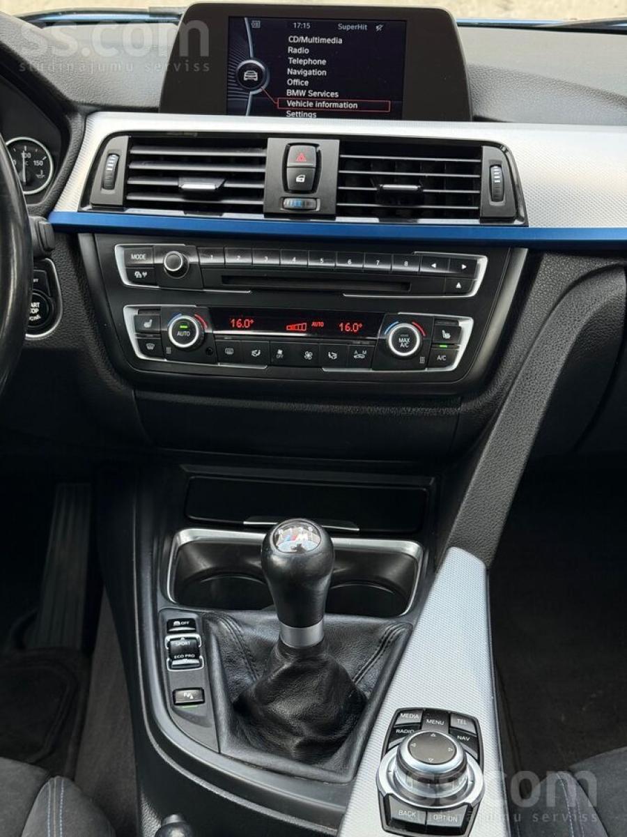 Blue BMW 320 2013 in Riga, with an engine capacity of 2.00 L and mileage of 339 thousand km for 6780 €, photo 15 on AUTOMOTO.COM.LV