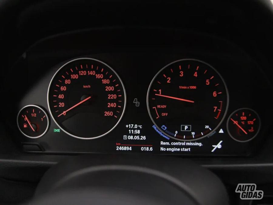 Blue BMW 320 2014 in Vilnius, with an engine capacity of 2.00 L and mileage of 247 thousand km for 10799 €, photo 20 on AUTOMOTO.COM.LV