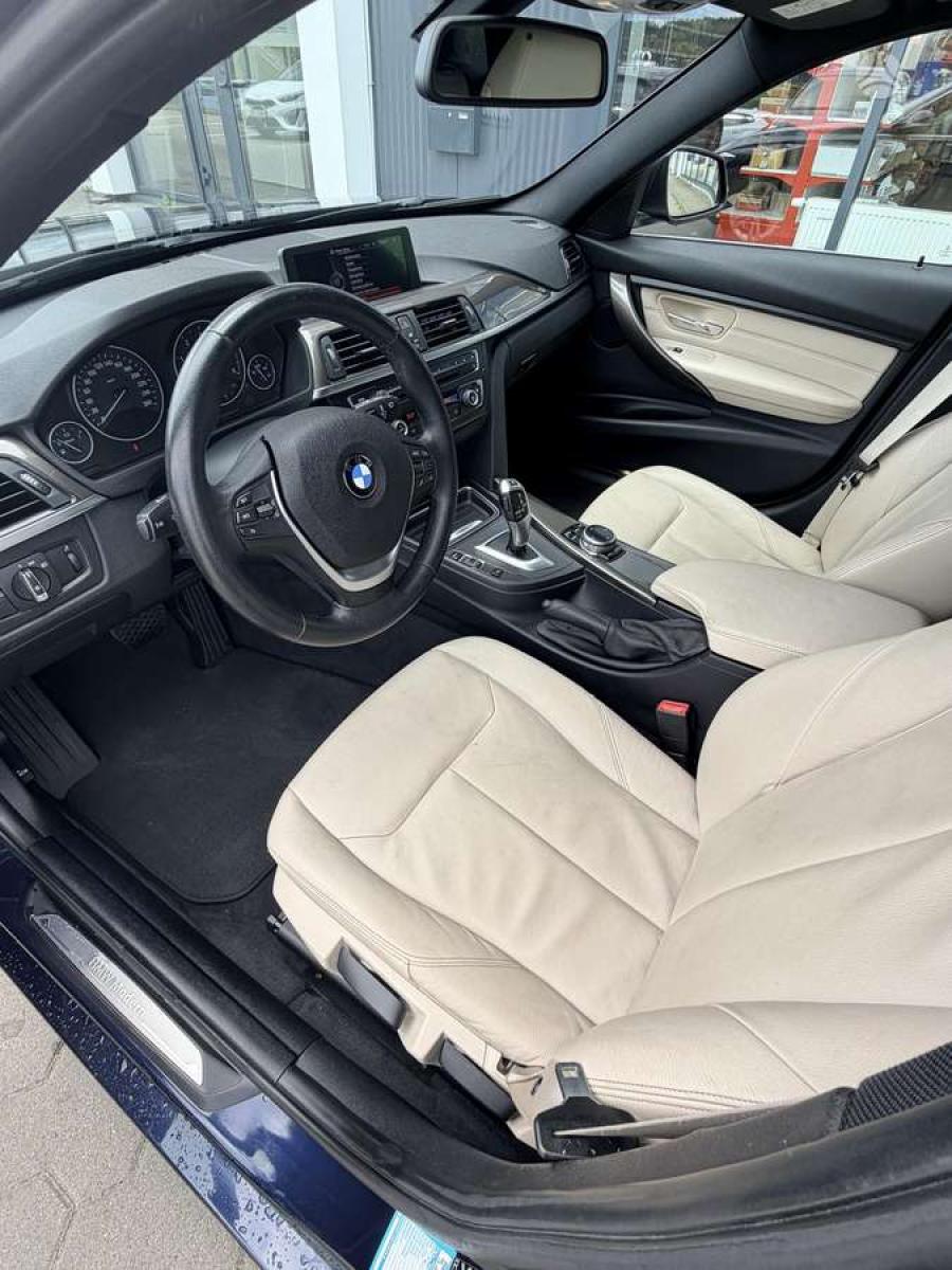 Blue BMW 320 2014 in Vilnius, with an engine capacity of 2.00 L and mileage of 282 thousand km for 9300 €, photo 9 on AUTOMOTO.COM.LV