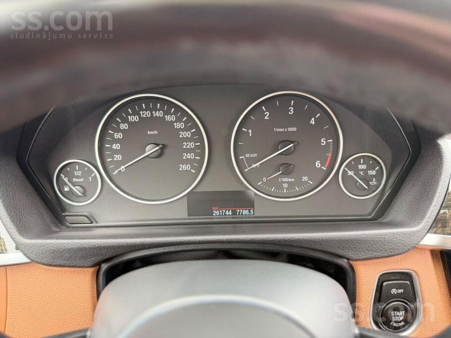 Blue BMW 320 2015 in Riga, with an engine capacity of 2.00 L and mileage of 260 thousand km for 14000 €, photo 14 on AUTOMOTO.COM.LV