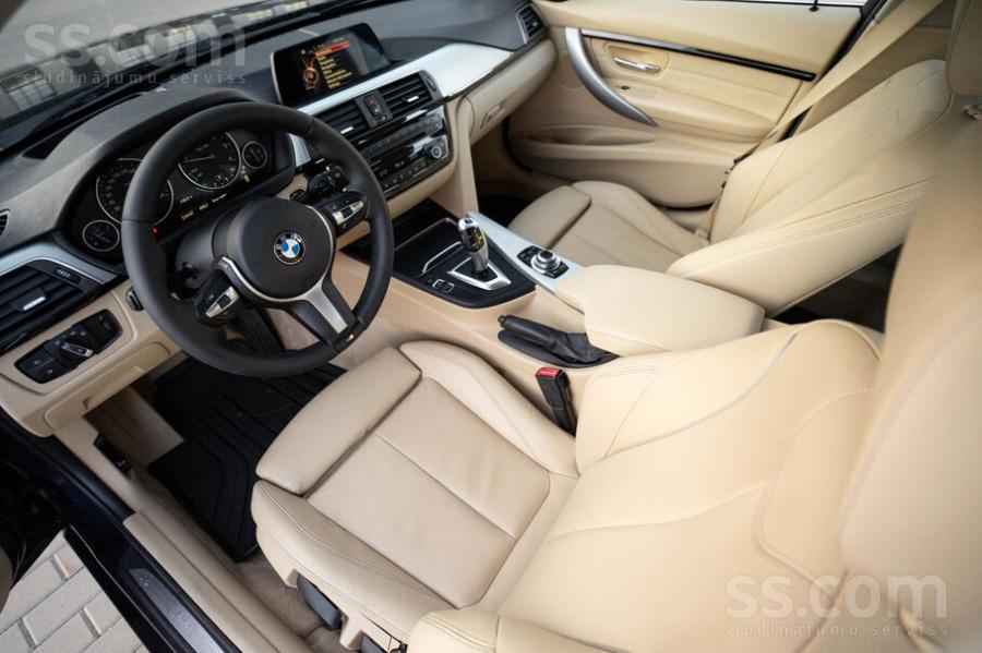 Blue BMW 320 2015 in Riga, with an engine capacity of 2.00 L and mileage of 219 thousand km for 12550 €, photo 12 on AUTOMOTO.COM.LV
