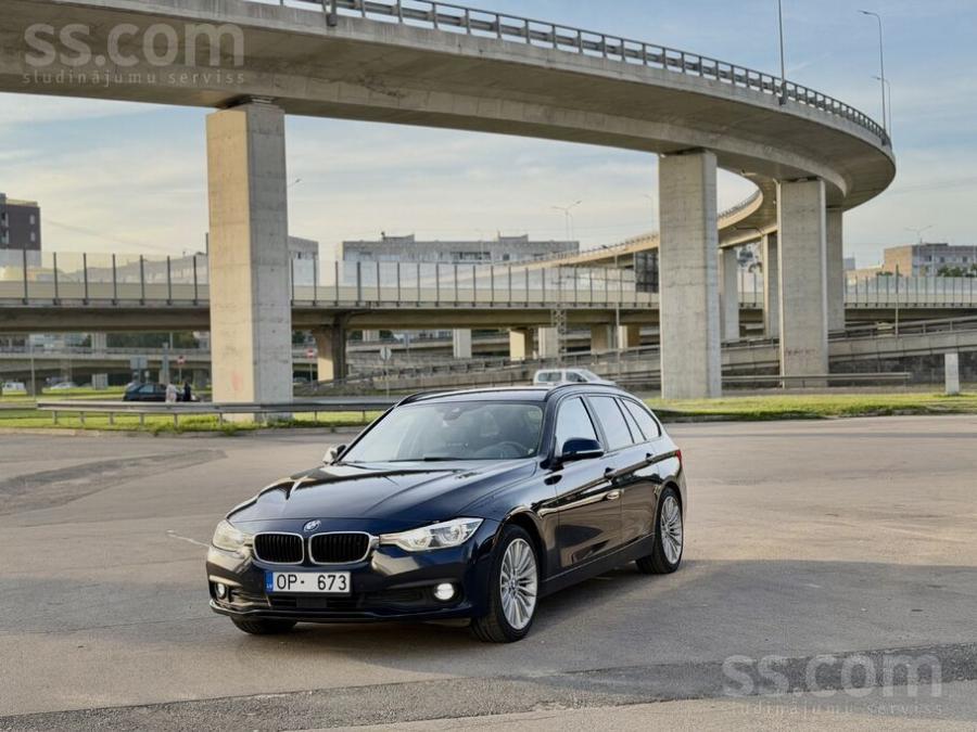 Blue BMW 320 2016 in Riga, with an engine capacity of 2.00 L and mileage of 306 thousand km for 11370 €, photo 1 on AUTOMOTO.COM.LV