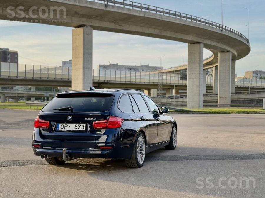 Blue BMW 320 2016 in Riga, with an engine capacity of 2.00 L and mileage of 306 thousand km for 11370 €, photo 12 on AUTOMOTO.COM.LV