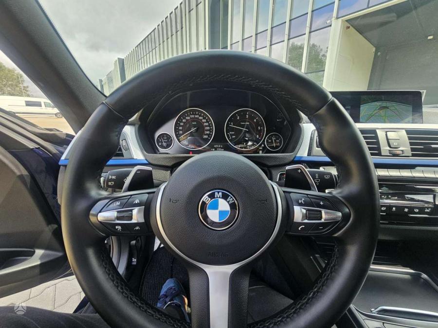 Blue BMW 320 2016 in Vilnius, with an engine capacity of 2.00 L and mileage of 302 thousand km for 13200 €, photo 15 on AUTOMOTO.COM.LV