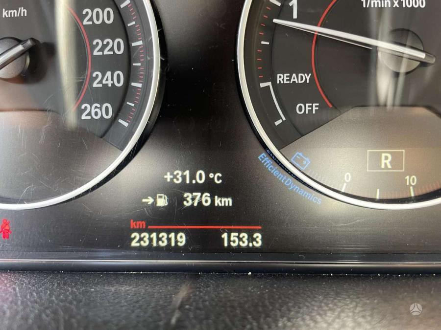 Blue BMW 320 2016 in Vilnius, with an engine capacity of 2.00 L and mileage of 231 thousand km for 11750 €, photo 20 on AUTOMOTO.COM.LV