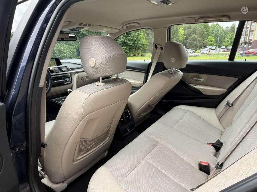 Blue BMW 320 2017 in Vilnius, with an engine capacity of 2.00 L and mileage of 330 thousand km for 7800 €, photo 15 on AUTOMOTO.COM.LV
