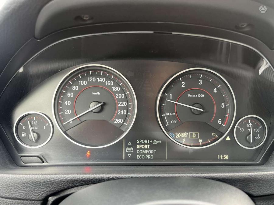 Blue BMW 320 2018 in Panevezys, with an engine capacity of 2.00 L and mileage of 211 thousand km for 14900 €, photo 17 on AUTOMOTO.COM.LV