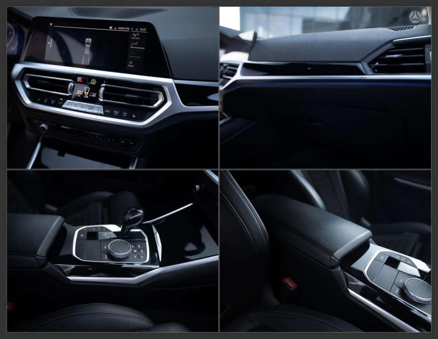 Blue BMW 320 2020 in Kaunas, with an engine capacity of 2.00 L and mileage of 220 thousand km for 17950 €, photo 16 on AUTOMOTO.COM.LV