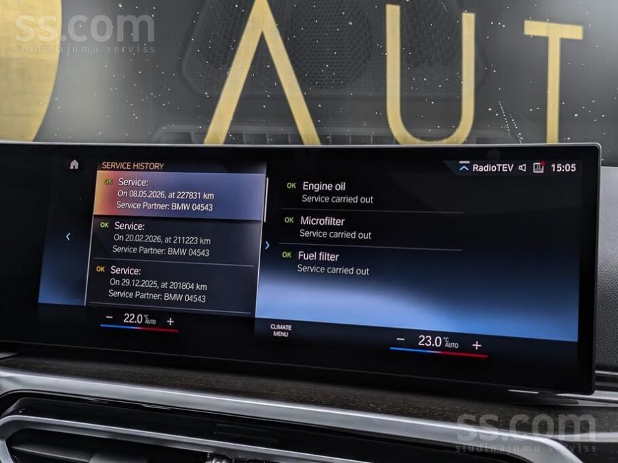 Синий БМВ 320 2023 в Тукумс, объемом двигателя 2.00 л и пробегом 230 тыс. км за 25990 €, фото 25 на AUTOMOTO.COM.LV
