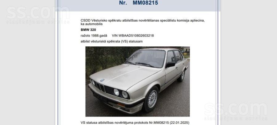 Brown BMW 320 1988 in Riga, with an engine capacity of 2.00 L and mileage of 199 thousand km for 6900 €, photo 9 on AUTOMOTO.COM.LV