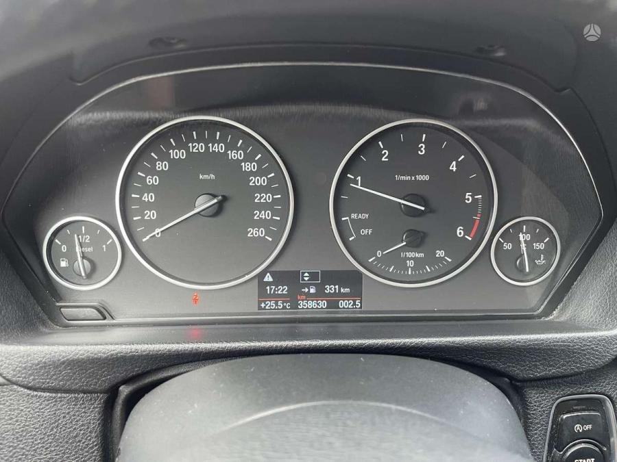 Brown BMW 320 2013 in Utena, with an engine capacity of 2.00 L and mileage of 358 thousand km for 5600 €, photo 17 on AUTOMOTO.COM.LV