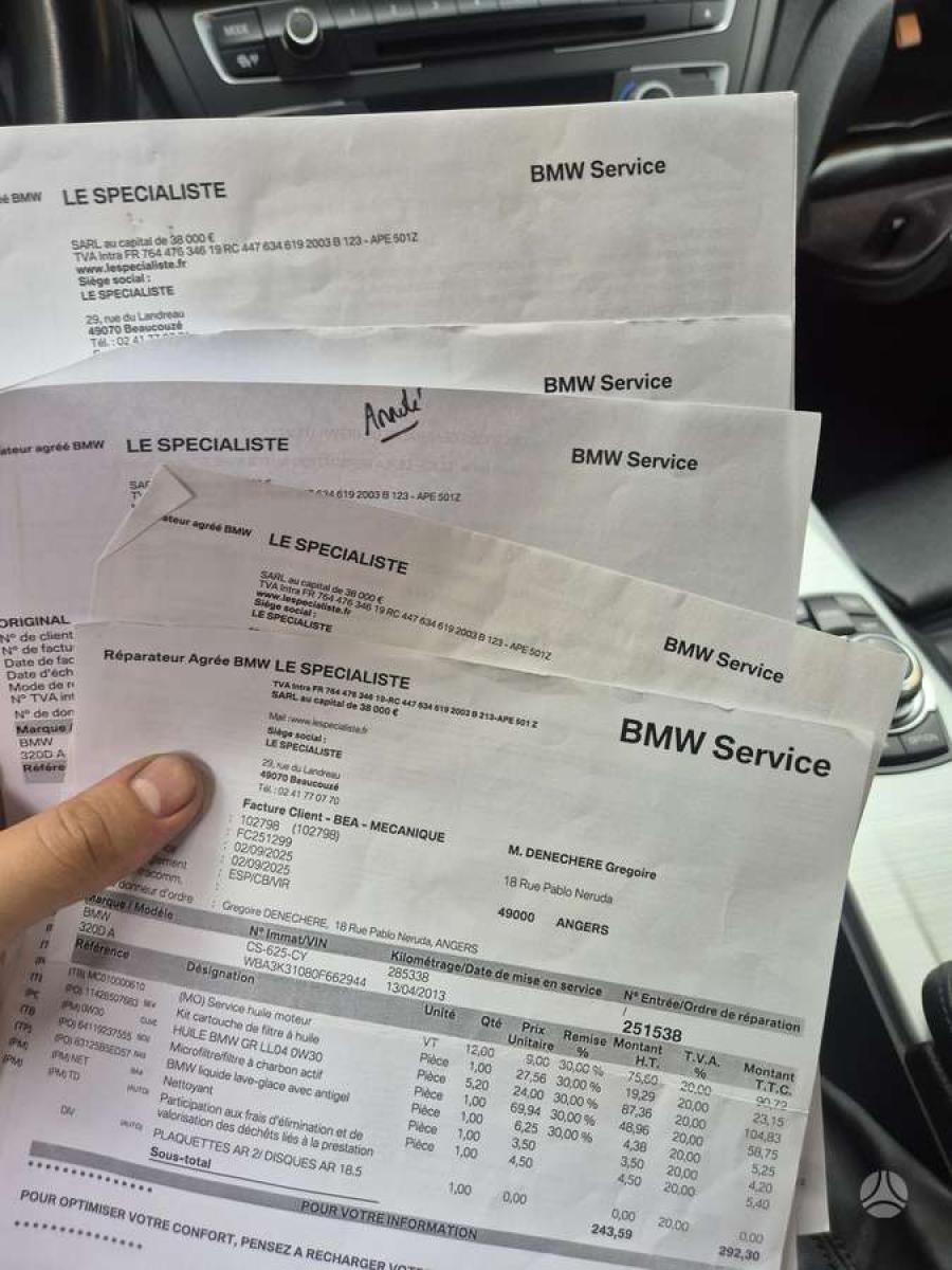 Brūns BMW 320 2013 Šauļi, ar dzinēja tilpumu 2.00 L un nobraukumu 297 tūkst. km par 9350 €, foto 39 vietnē AUTOMOTO.COM.LV