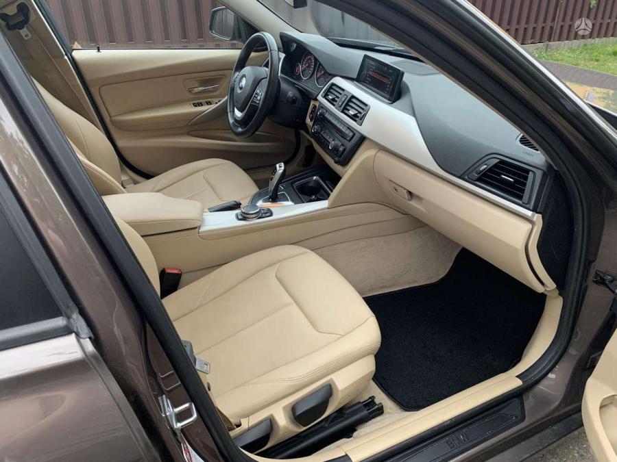Brown BMW 320 2014 in Vilnius, with an engine capacity of 2.00 L and mileage of 233 thousand km for 6999 €, photo 17 on AUTOMOTO.COM.LV