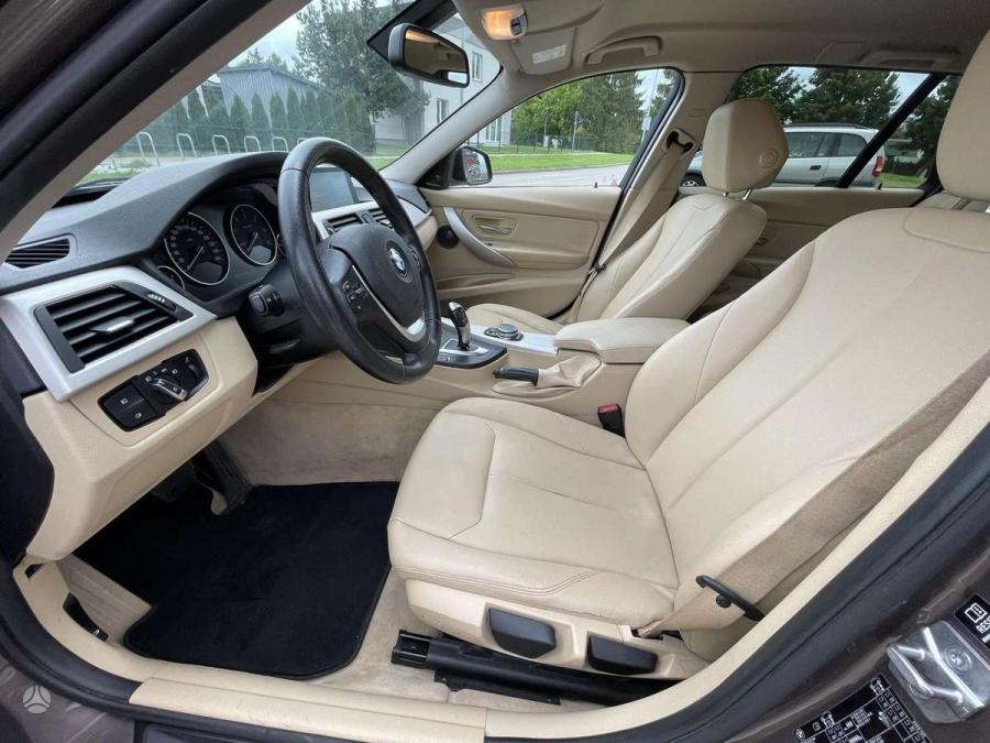 Brown BMW 320 2014 in Vilnius, with an engine capacity of 2.00 L and mileage of 239 thousand km for 6900 €, photo 13 on AUTOMOTO.COM.LV