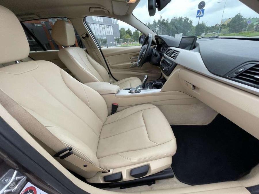 Brown BMW 320 2014 in Vilnius, with an engine capacity of 2.00 L and mileage of 239 thousand km for 6900 €, photo 20 on AUTOMOTO.COM.LV