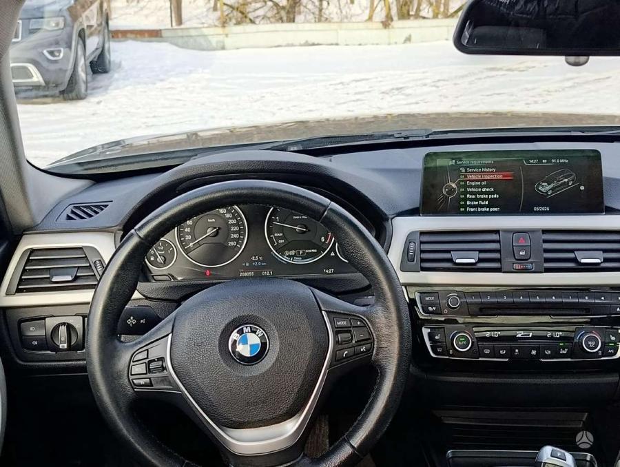 Brown BMW 320 2016 in Vilnius, with an engine capacity of 2.00 L and mileage of 268 thousand km for 9700 €, photo 7 on AUTOMOTO.COM.LV