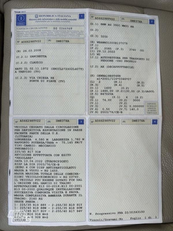 BMW 320 2008 in Kaunas, with an engine capacity of 2.00 L and mileage of 273 thousand km for 7000 €, photo 10 on AUTOMOTO.COM.LV