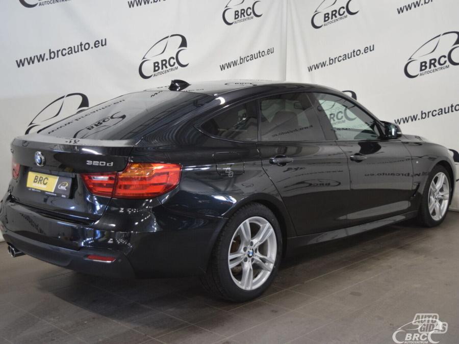 Black BMW 320 Gran Turismo 2015 in Riga, with an engine capacity of 2.00 L and mileage of 188 thousand km for 12900 €, photo 2 on AUTOMOTO.COM.LV