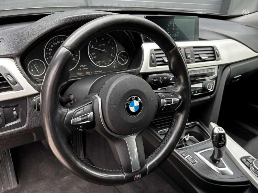 Black BMW 320 Gran Turismo 2017 in Utena, with an engine capacity of 2.00 L and mileage of 399 thousand km for 8800 €, photo 12 on AUTOMOTO.COM.LV