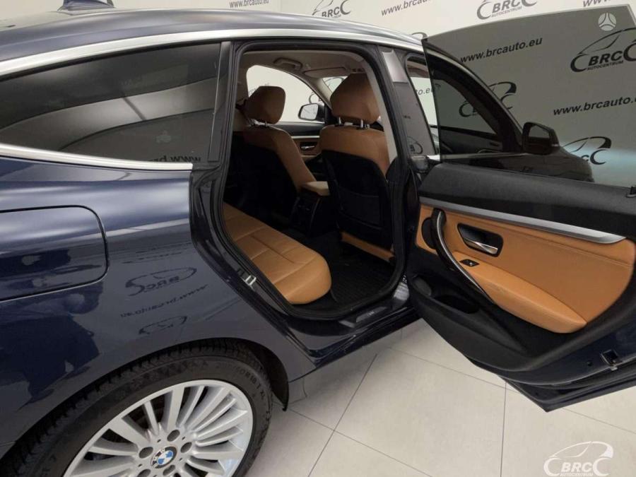 Blue BMW 320 Gran Turismo 2018 in Vilnius, with an engine capacity of 2.00 L and mileage of 125 thousand km for 12900 €, photo 14 on AUTOMOTO.COM.LV