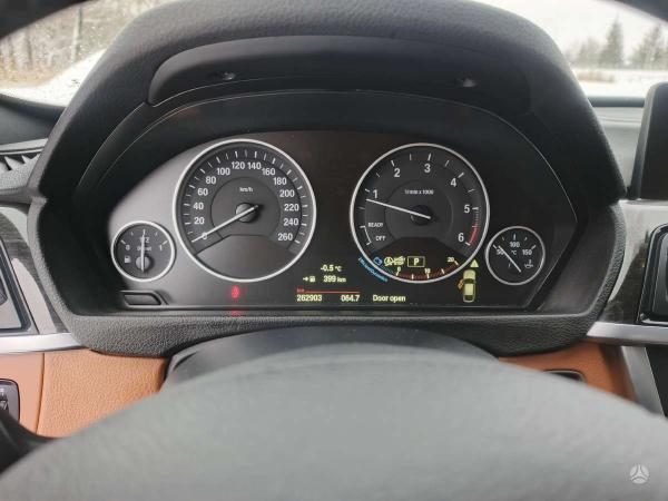 Grey BMW 320 Gran Turismo 2015 in Utena, with an engine capacity of 2.00 L and mileage of 263 thousand km for 11400 €, photo 7 on AUTOMOTO.COM.LV