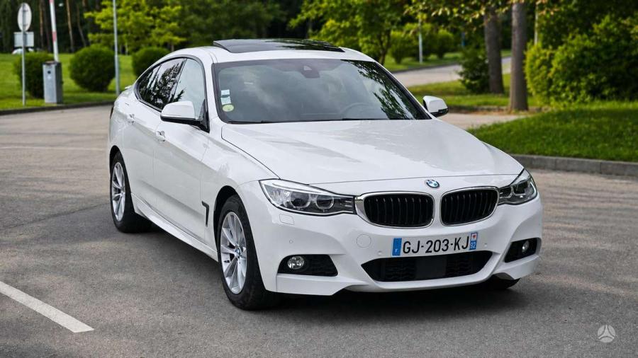 White BMW 320 Gran Turismo 2016 in Elektrenai, with an engine capacity of 2.00 L and mileage of 241 thousand km for 14800 €, photo 8 on AUTOMOTO.COM.LV