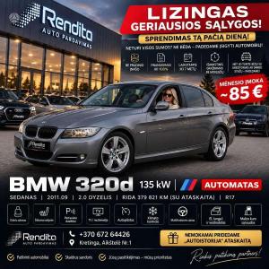 Grey BMW 320 2011 in Kretinga, with an engine capacity of 2.00 L and mileage of 371 thousand km for 6099 €, photo 36 on AUTOMOTO.COM.LV
