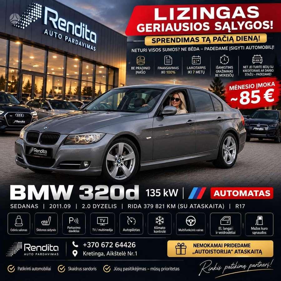 Grey BMW 320 2011 in Kretinga, with an engine capacity of 2.00 L and mileage of 371 thousand km for 6099 €, photo 36 on AUTOMOTO.COM.LV