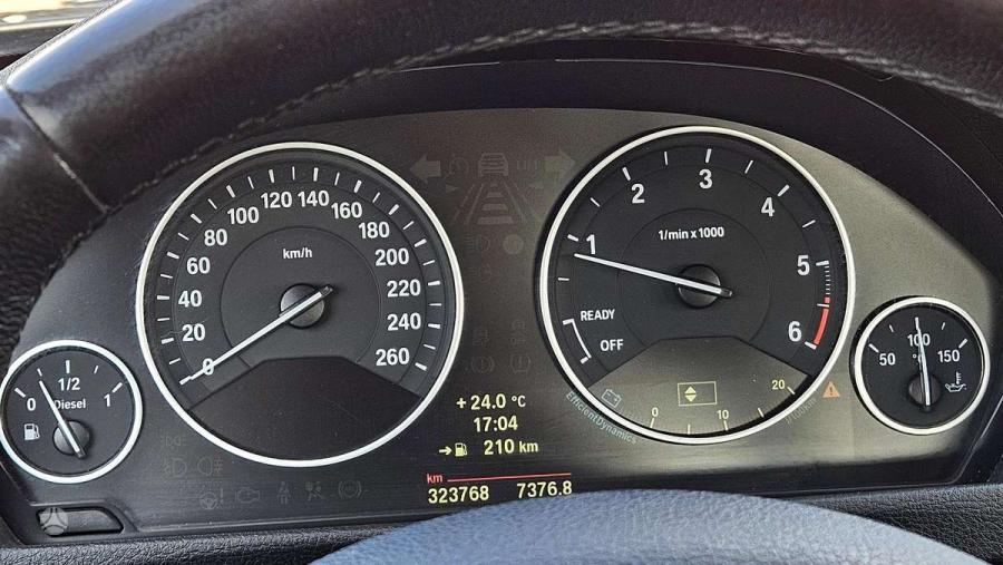 Grey BMW 320 2013 in Taurage, with an engine capacity of 2.00 L and mileage of 324 thousand km for 6300 €, photo 17 on AUTOMOTO.COM.LV