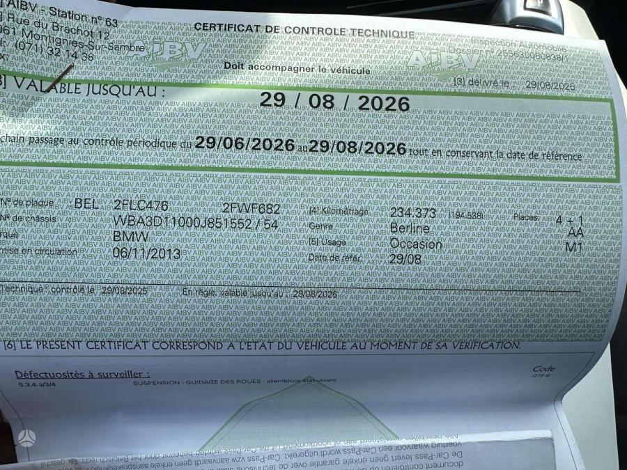 Серый БМВ 320 2013 в Шяуляй, объемом двигателя 2.00 л и пробегом 249 тыс. км за 8750 €, фото 25 на AUTOMOTO.COM.LV