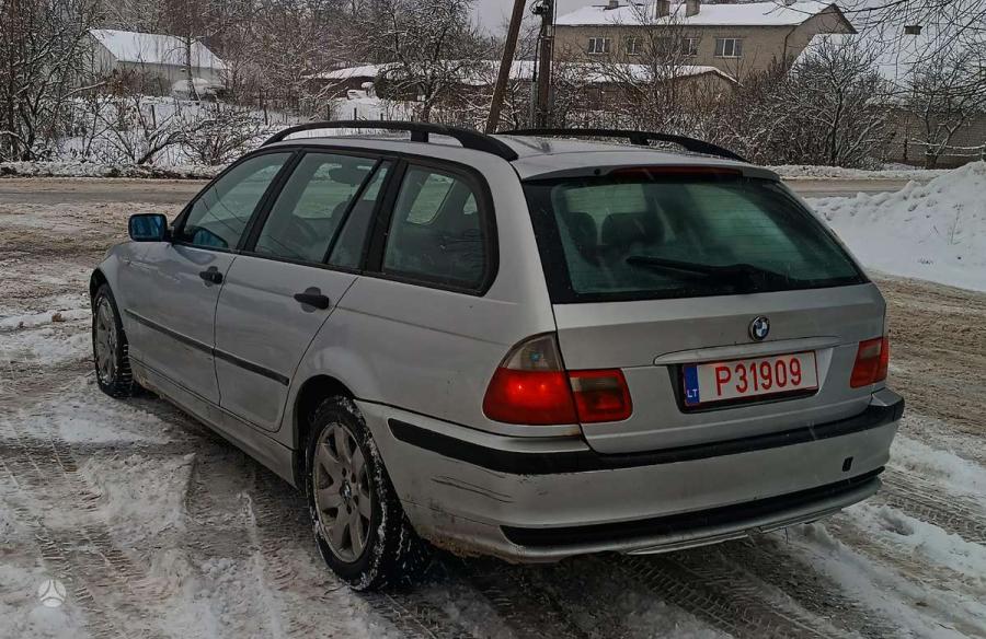 Pelēks BMW 320 2002 Viļņa, ar dzinēja tilpumu 2.00 L un nobraukumu 310 tūkst. km par 950 €, foto 3 vietnē AUTOMOTO.COM.LV