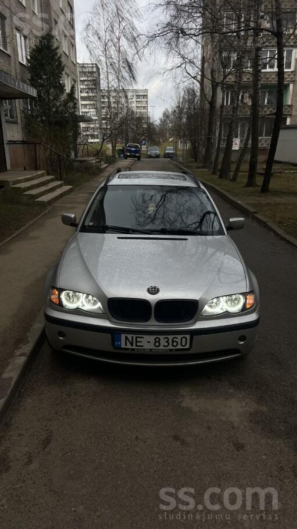 Grey BMW 320 2002 in Riga, with an engine capacity of 2.00 L and mileage of 391 thousand km for 2400 €, photo 1 on AUTOMOTO.COM.LV